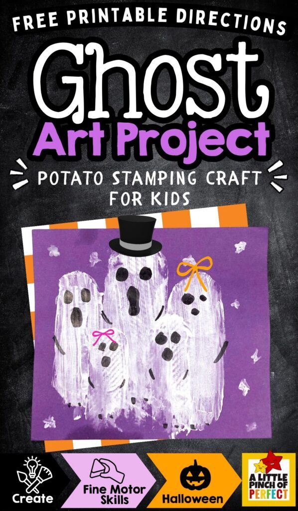 Potato Print Ghost Family: Simple Halloween Art Activity for Kids - A ...