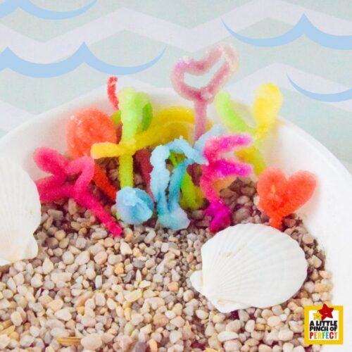 Borax Crystal Coral Reef Craft for Kids (Easy Ocean STEM Activity) - A ...