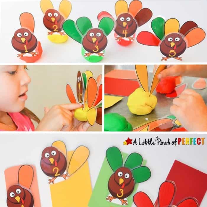 Thanksgiving Turkey Feather Count & Sort Activity & Free Printable - A ...