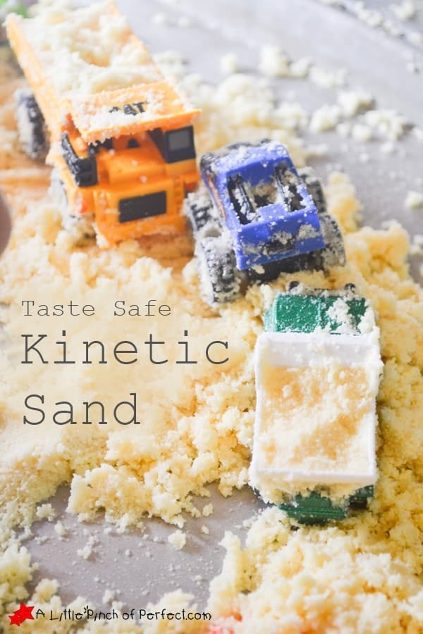 Sensory Play: Taste Safe Kinetic Sand Recipe - A Little Pinch of Perfect