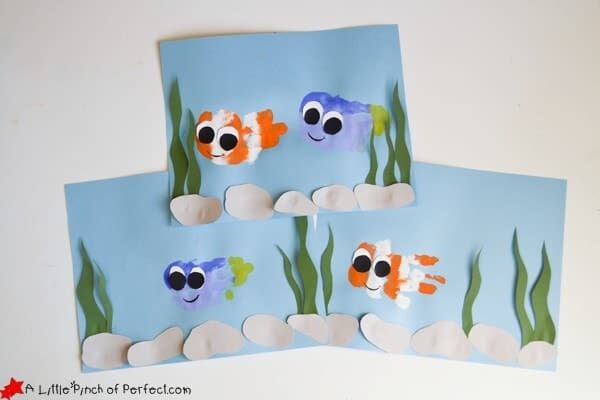 Finding Nemo & Dory Handprint Fish Craft - A Little Pinch of Perfect