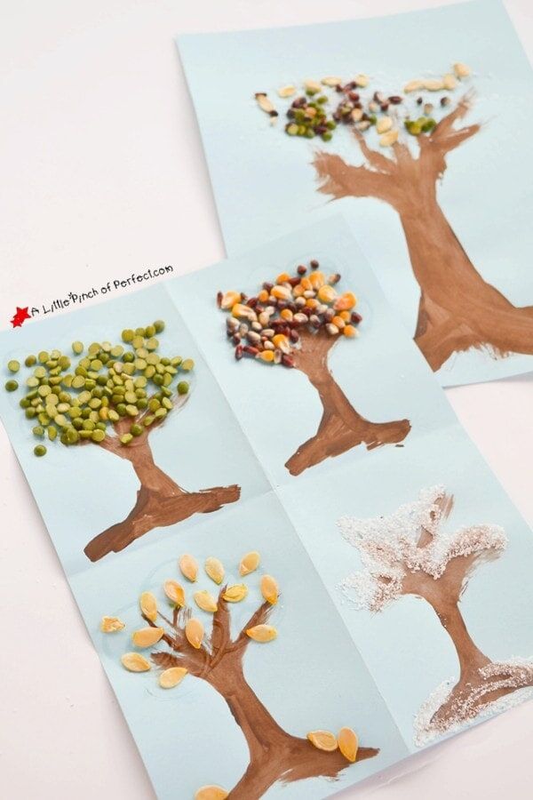 4 Seasons Nature Tree Craft for Kids - A Little Pinch of Perfect