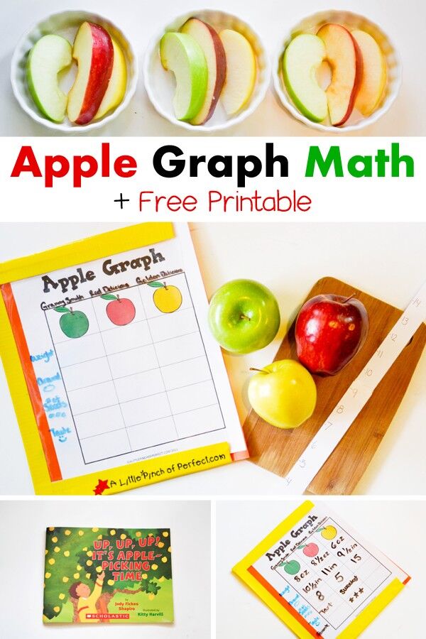 Apple Graph Math Activity and Printable - A Little Pinch of Perfect
