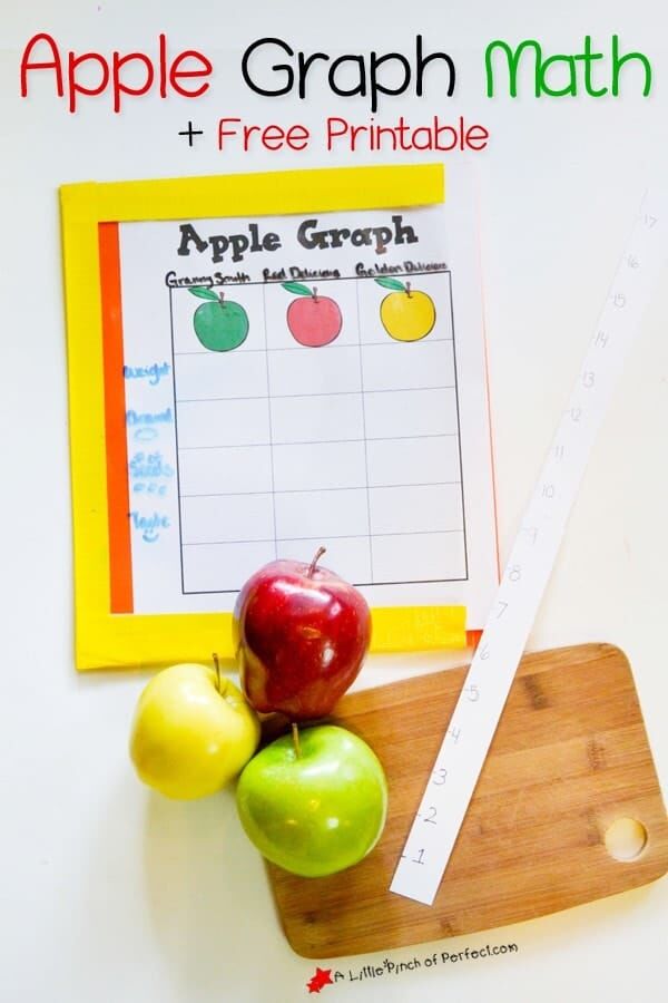Apple Graph Math Activity and Printable - A Little Pinch of Perfect