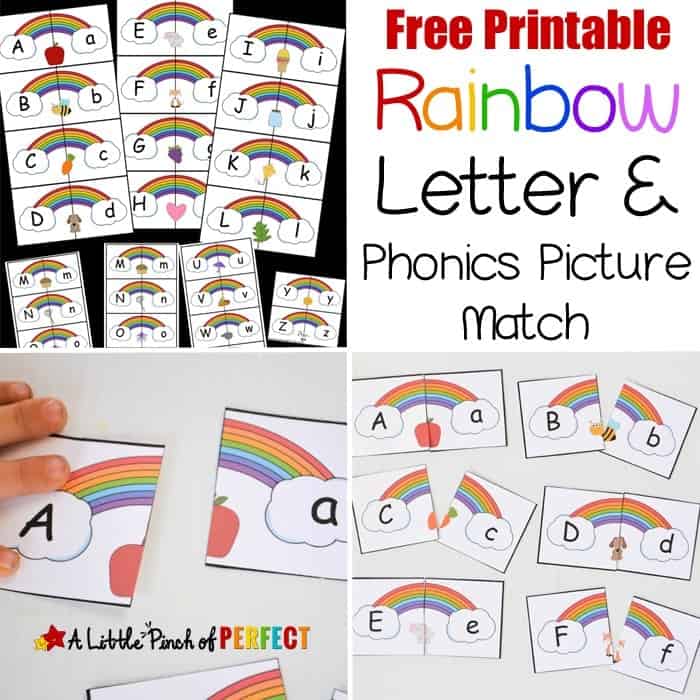 Rainbow Alphabet Activity: Phonics Puzzles Free Printable for ...