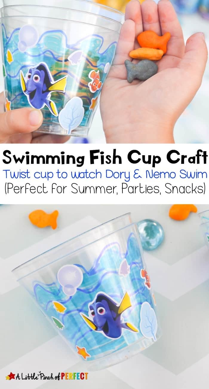 Swimming Fish Craft for Kids Inspired by Dory and Nemo - A Little Pinch ...