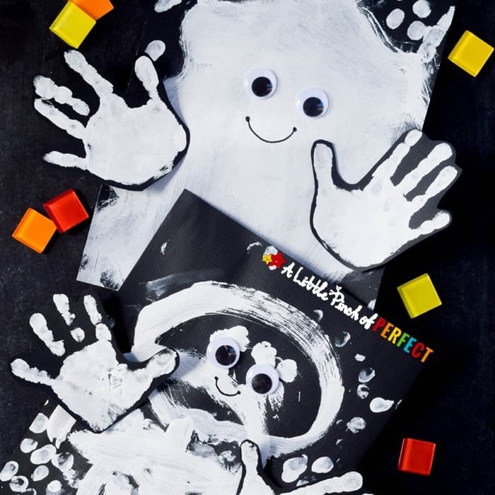 Happy Halloween Ghost: Handprint Kids Craft - A Little Pinch of Perfect