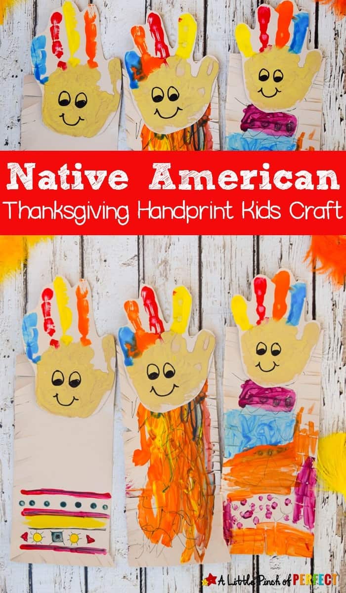 Native American Thanksgiving Handprint Kids Craft - A Little Pinch of ...