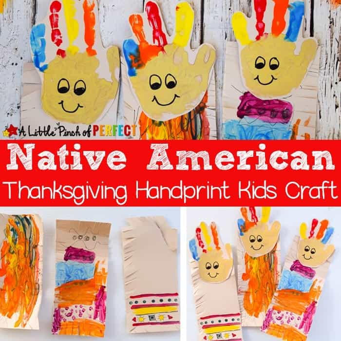 Native American Thanksgiving Handprint Kids Craft - A Little Pinch of ...