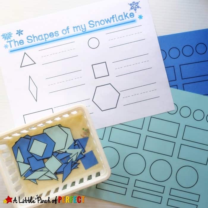 Build a Snowflake: Winter Shape Math Activity and Free Template - A ...