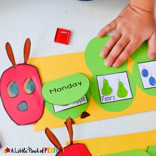 Hungry Caterpillar Cut and Paste Craft Template for Kids - A Little ...