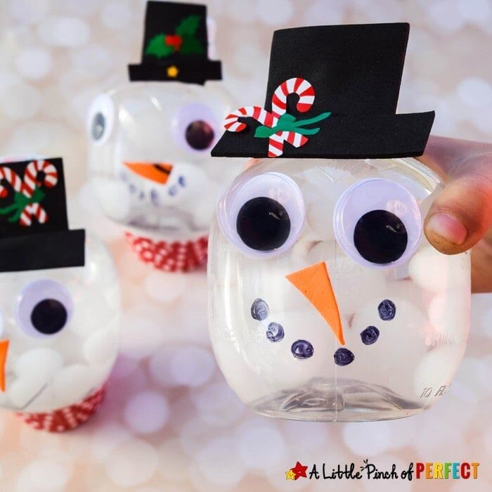 Fantastic Snowman Snow Globe Craft and Winter Sensory Bottle - A Little ...