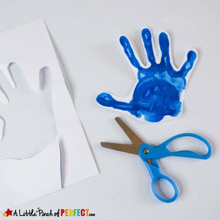 High Five Father's Day Handprint Craft and Free Template - A Little ...