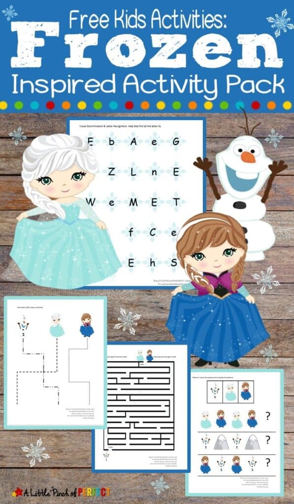 Disney Frozen Inspired Free Printable Activity Pack for Kids - A Little ...