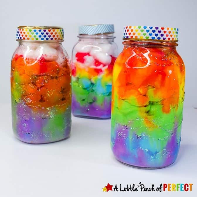 How to Make a Rainbow Jar Craft for Kids: It's so Pretty! - A Little ...