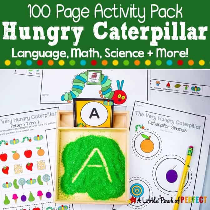 Hungry Caterpillar Cut and Paste Craft Template for Kids - A Little ...