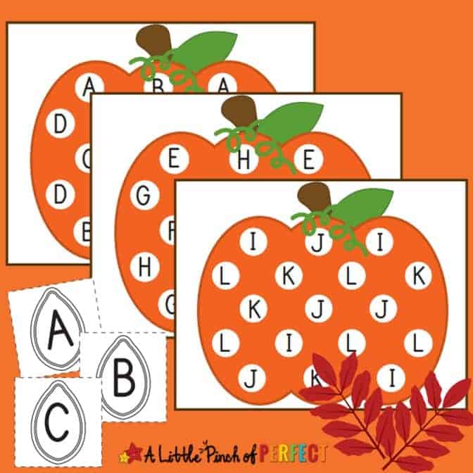 Pumpkin Alphabet Match: Free Printable Preschool Activity - A Little ...