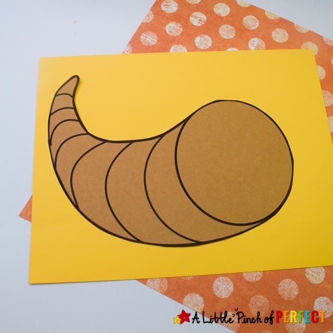 printable horn of plenty template