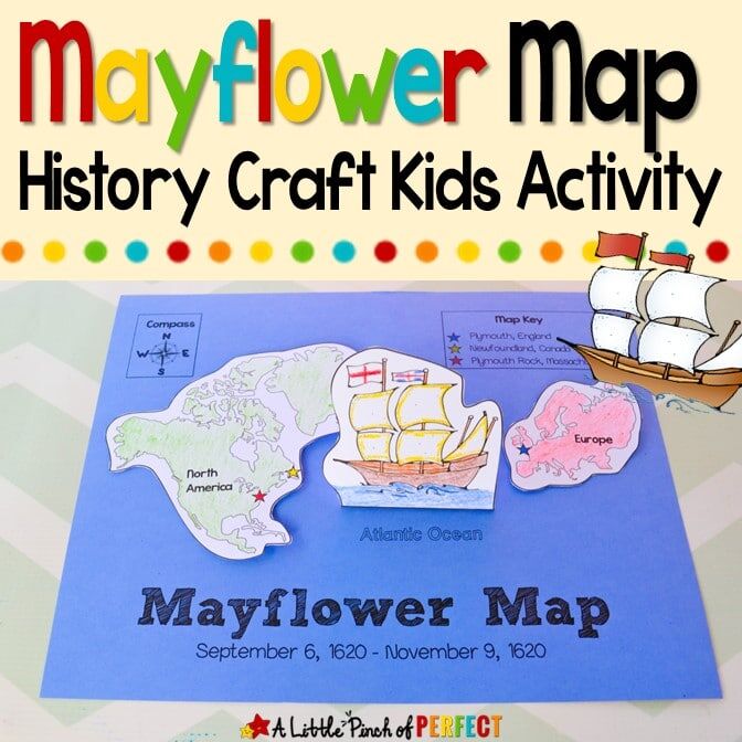 Mayflower Voyage Map Activity - A Little Pinch of Perfect