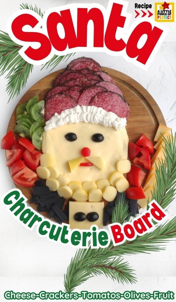 Santa Christmas Charcuterie Board for Holiday Snacking - A Little Pinch ...