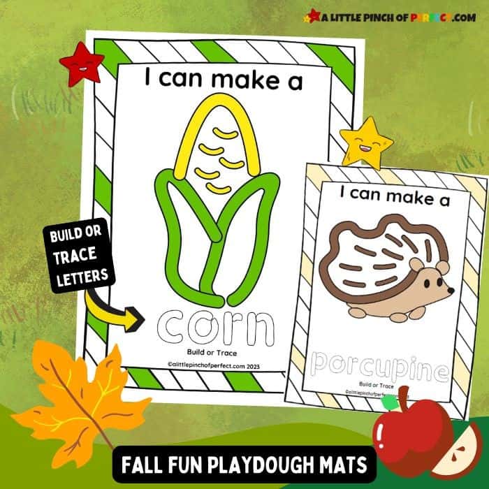 Fall Fun Playdough Mat Set: Printable Kids Activity - A Little Pinch of ...
