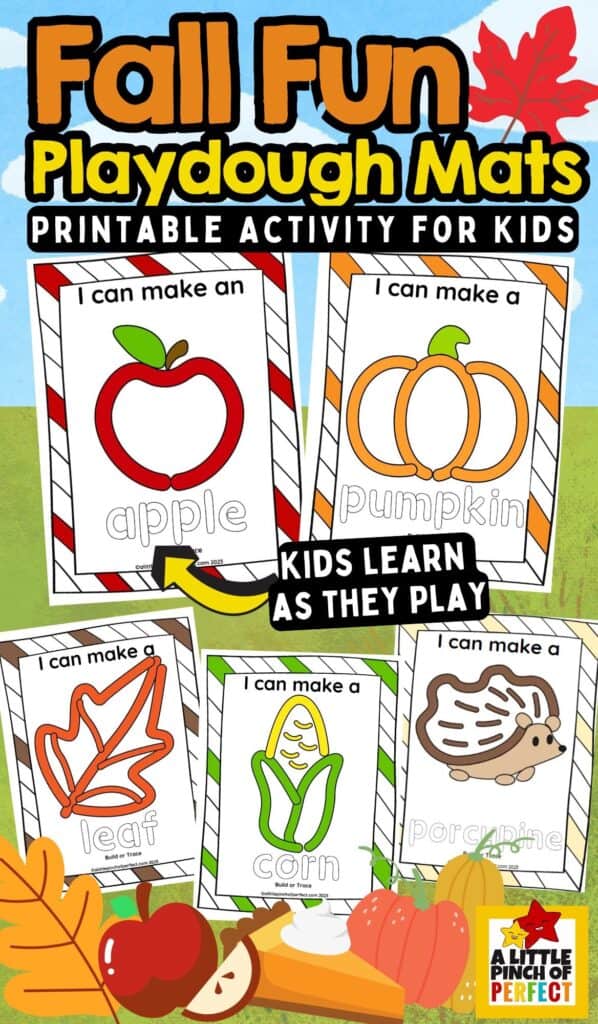 Fall Fun Playdough Mat Set: Printable Kids Activity - A Little Pinch of ...
