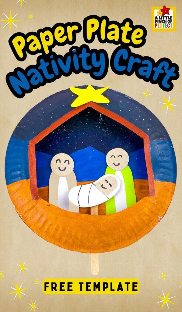 Christmas Paper Plate Nativity Craft with FREE Template - A Little ...