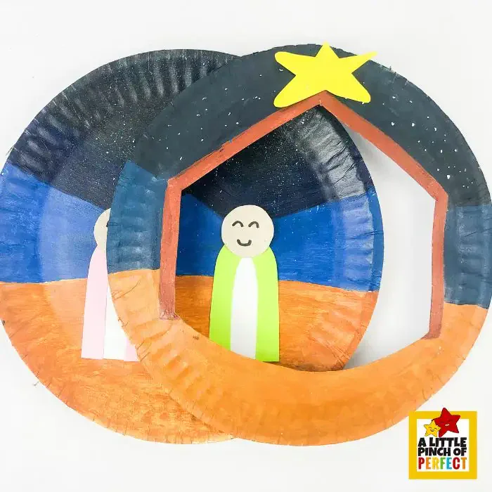 Christmas Paper Plate Nativity Craft with FREE Template - A Little ...