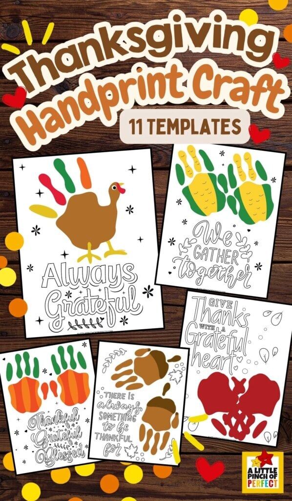 Thanksgiving Handprint Crafts for Kids - Plus Free Template