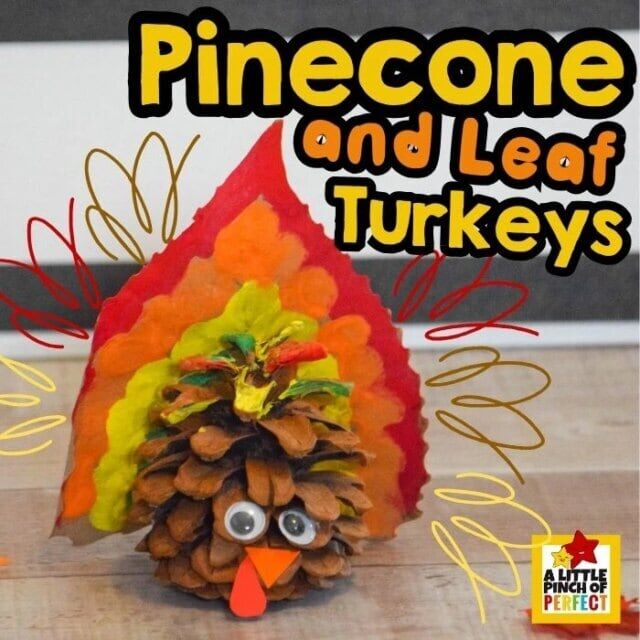 Thanksgiving Turkey Pinecone Craft: DIY Thanksgiving Activity