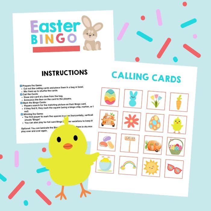 Easter Bingo: A Fun & Free Printable Game for All Ages! - A Little ...