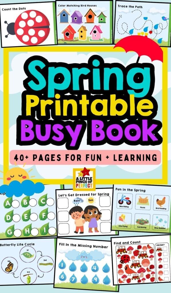 Spring Busy Book – Printable Activity Book for Kids - A Little Pinch of ...