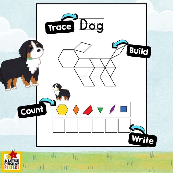 Free Printable Pet-Themed Pattern Block Activity Pack for Kids - A ...