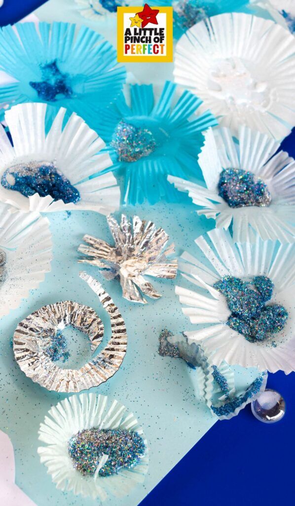 Easy Snowflake Craft for Kids with Cupcake Liners - A Little Pinch of ...